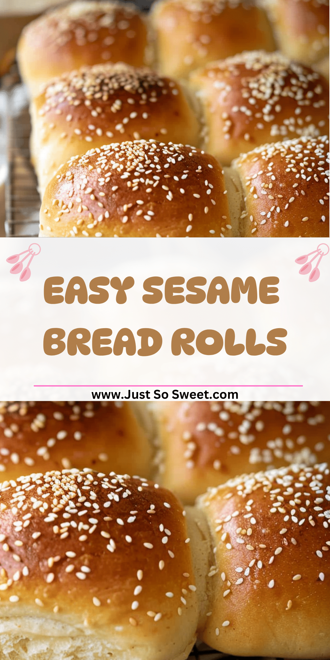 Easy Sesame Bread Rolls | Just So Sweet