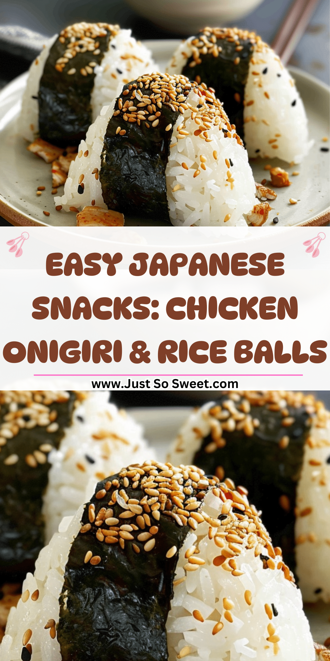 Chicken Onigiri Recipe | Just So Sweet