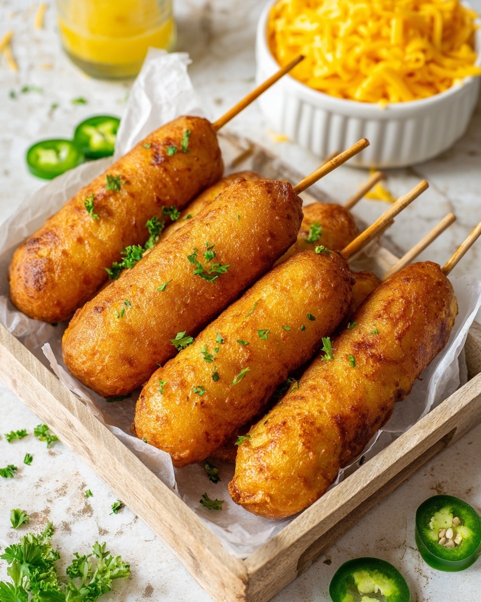 Jalapeño Cheesy Corn Dogs: Spicy & Cheesy Snack Delight