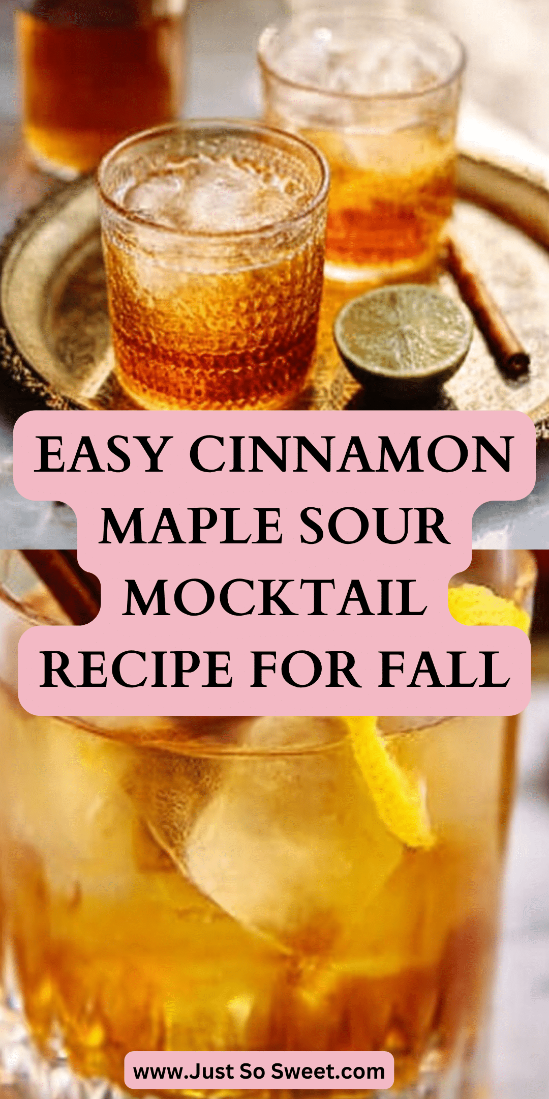 Cinnamon Maple Sour Mocktail: Cozy Fall & Winter Non-Alcoholic Drink