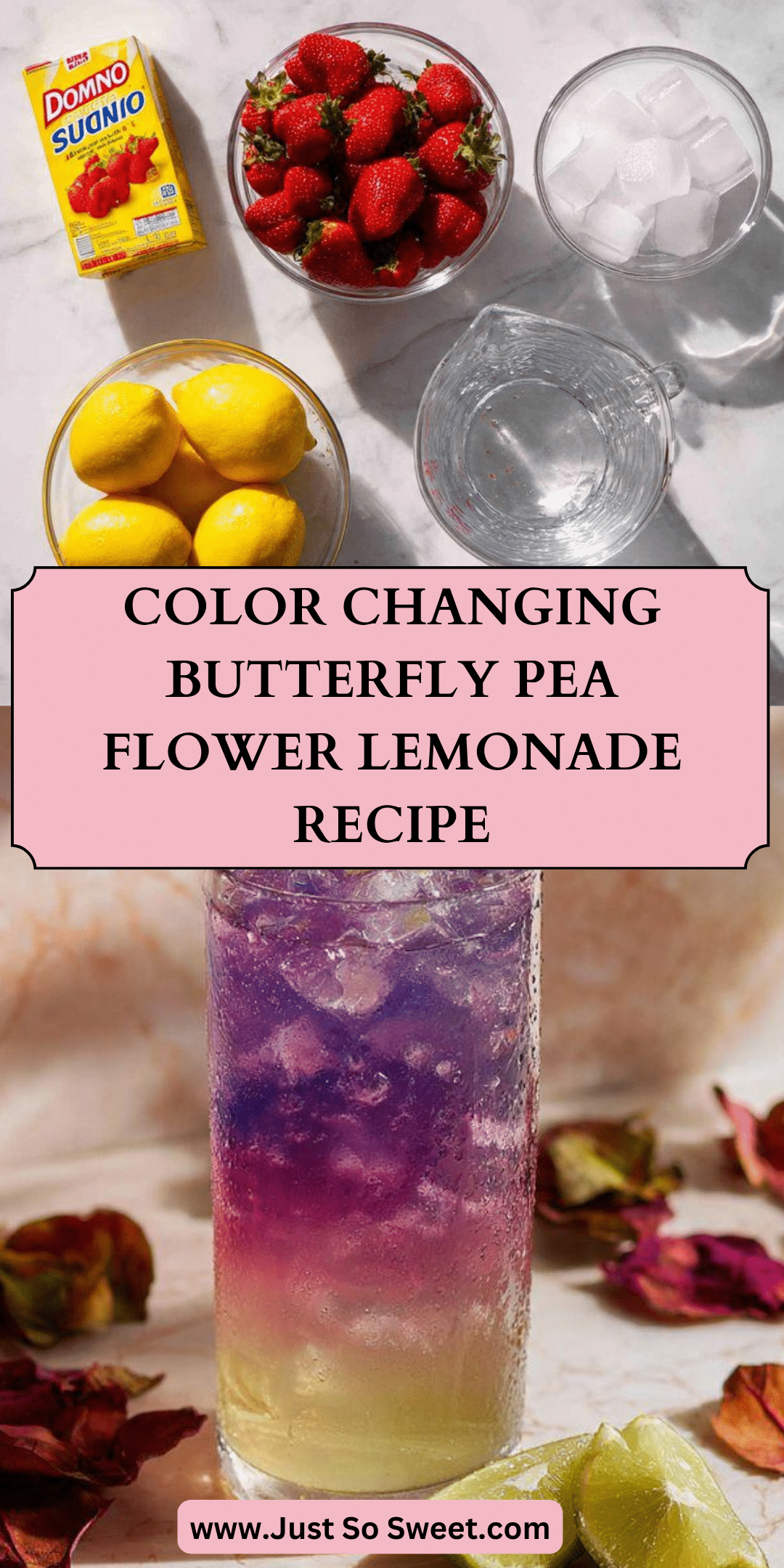 Butterfly Pea Flower Lemonade: Magical Color-Changing Drink