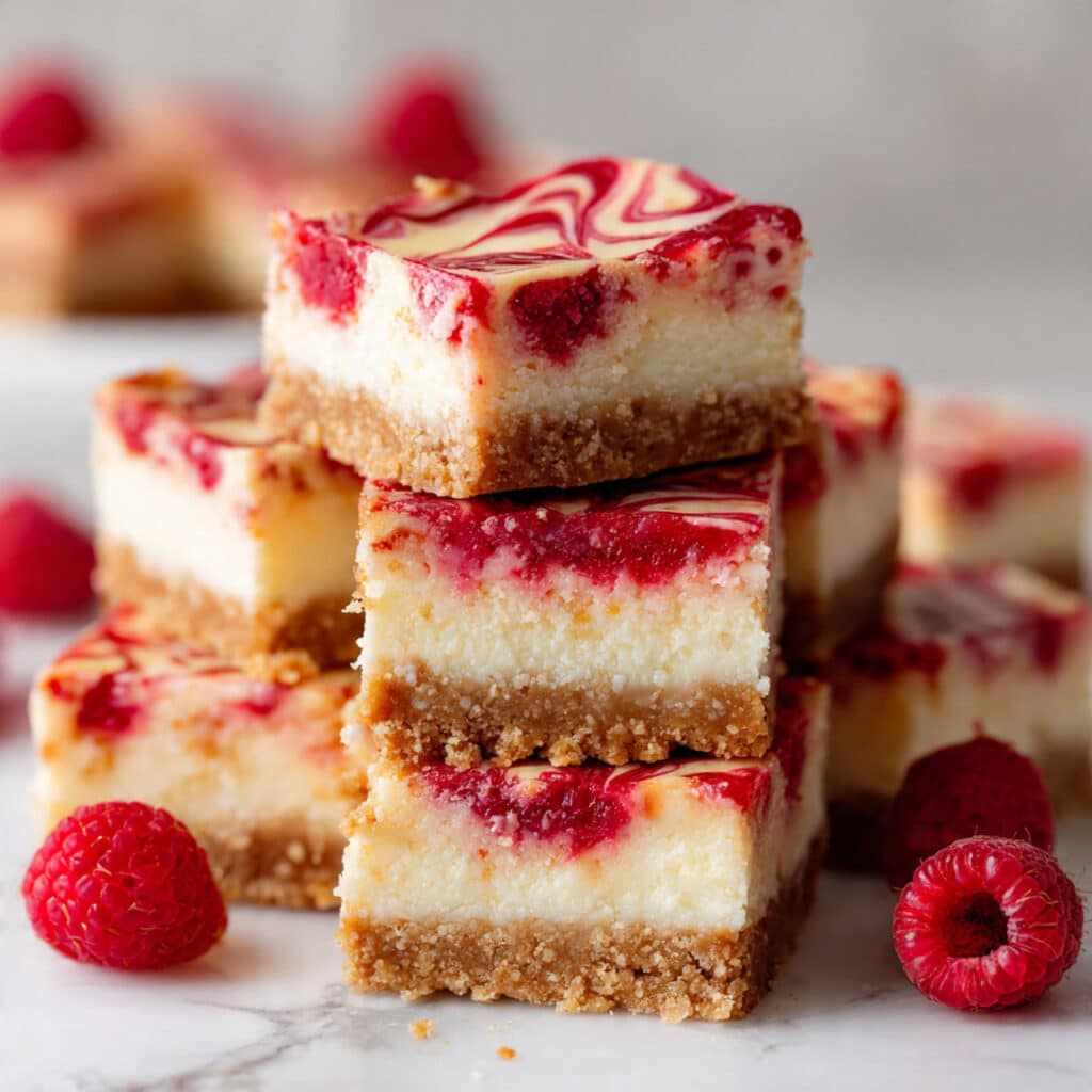 Raspberry Swirl Cheesecake Bars: Irresistibly Creamy & Fruity